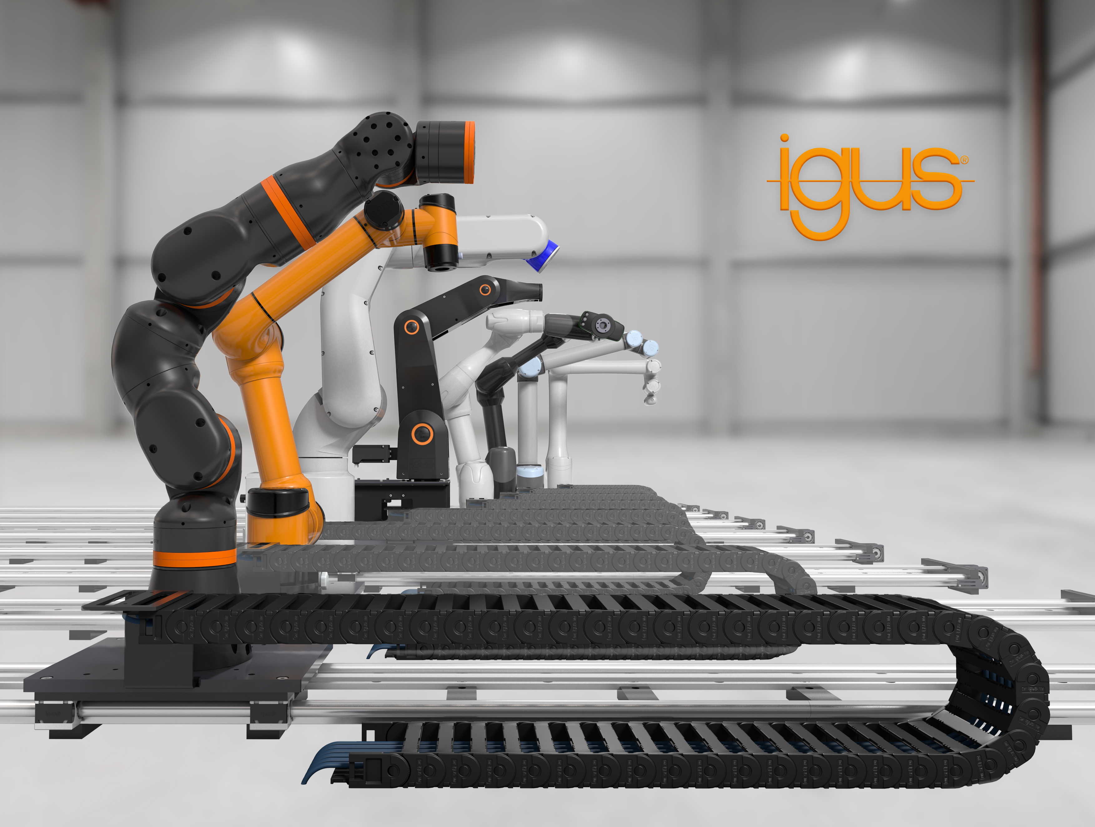 Freedom for articulated arm robots: igus’ 7th axis from Treotham extends the working space by up ...